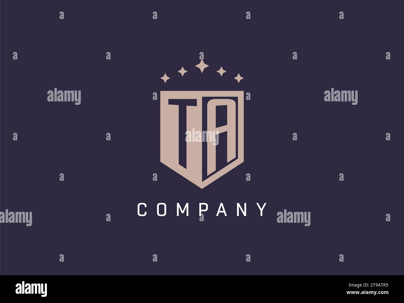 TA initial shield logo icon geometric style design inspiration Stock ...