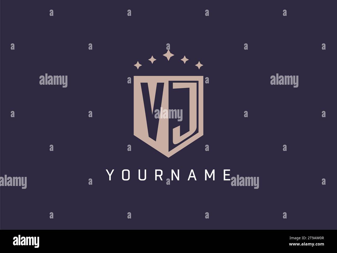 VJ initial shield logo icon geometric style design inspiration Stock ...