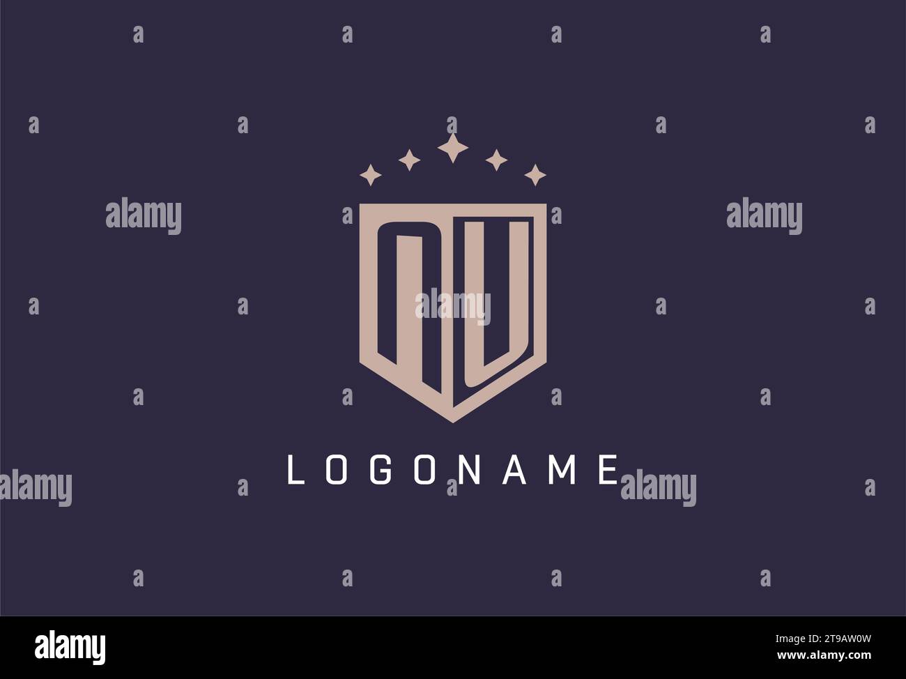 NU initial shield logo icon geometric style design inspiration Stock ...