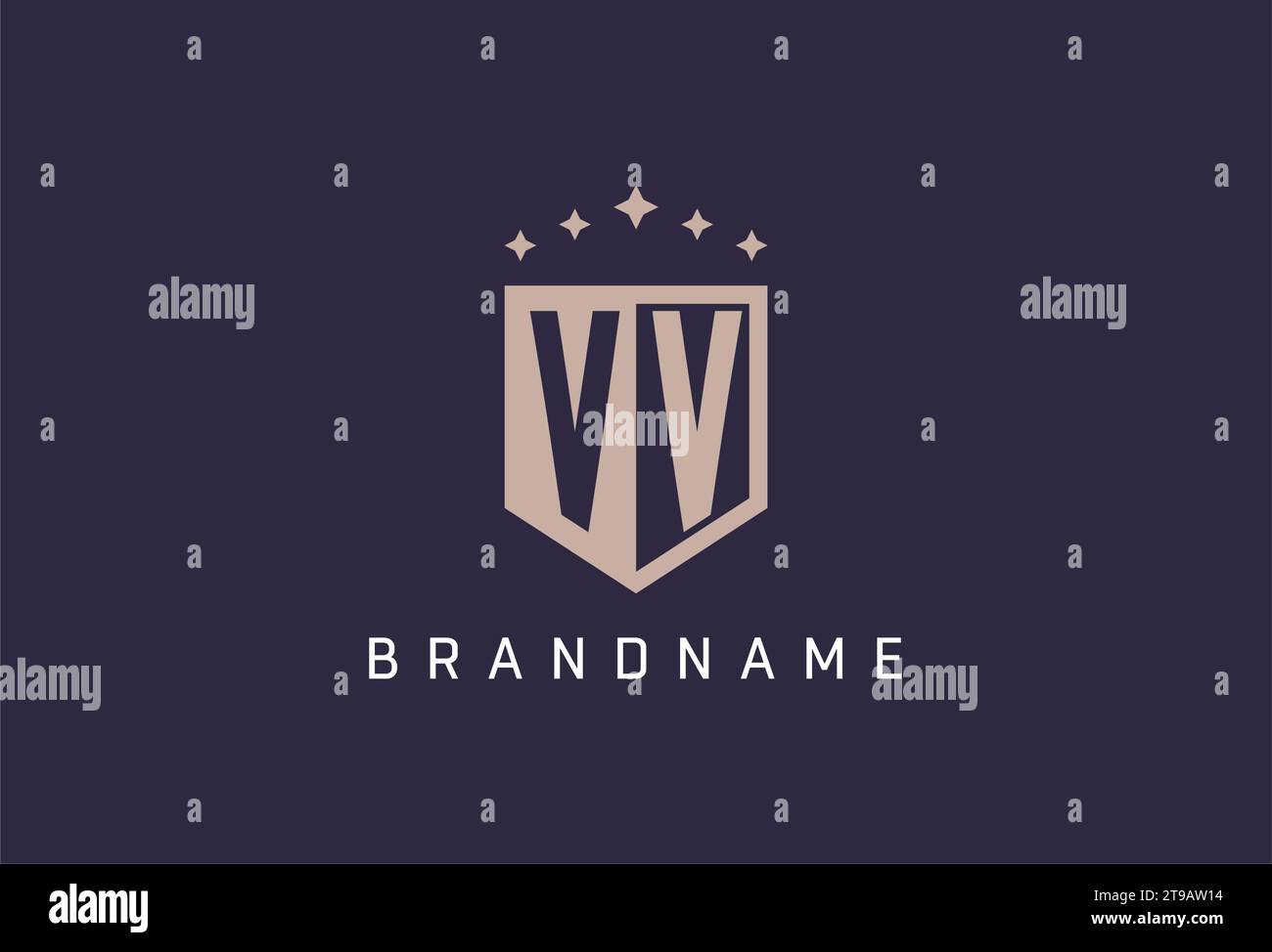 VV initial shield logo icon geometric style design inspiration Stock ...