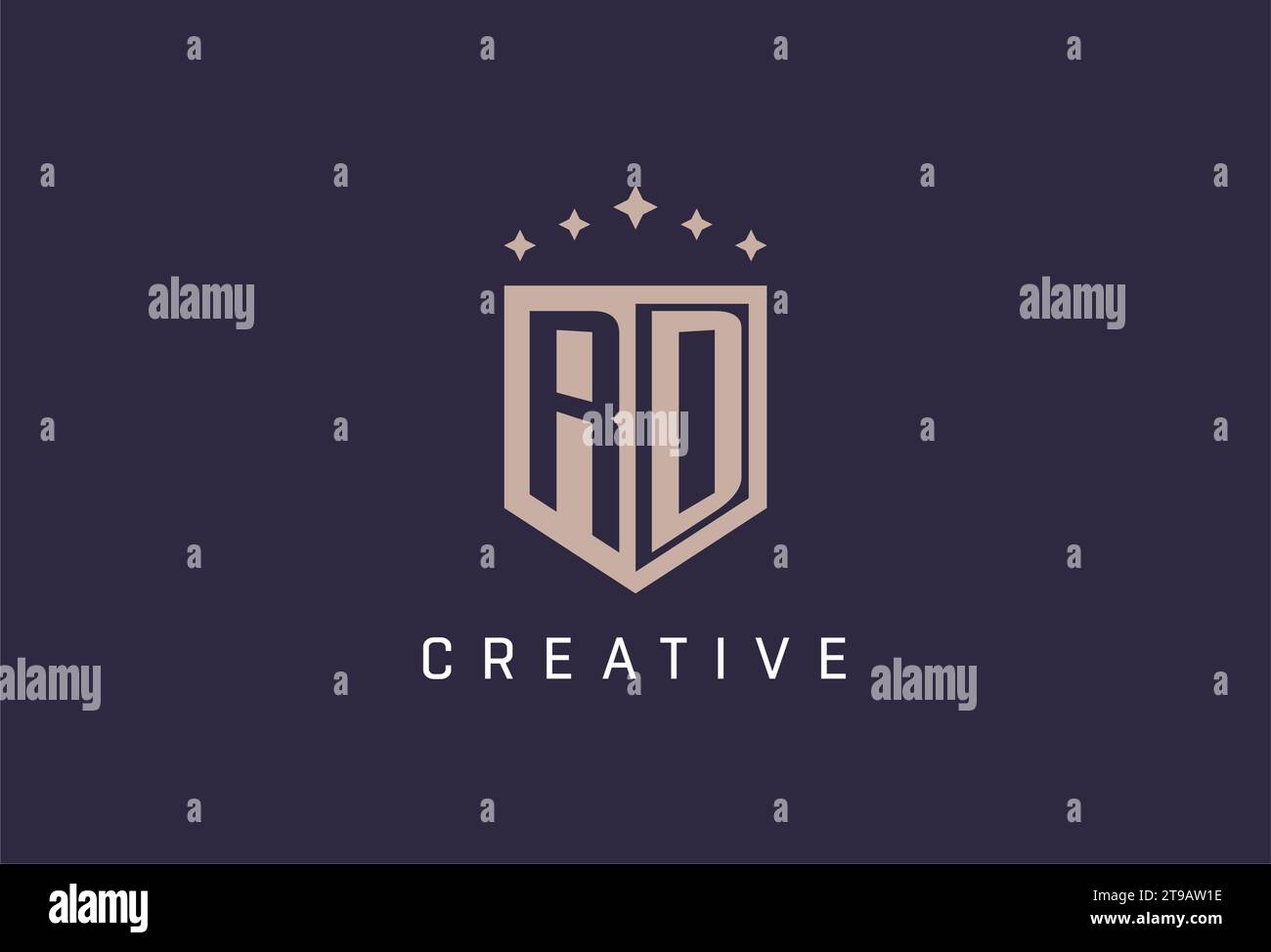 RD initial shield logo icon geometric style design inspiration Stock ...