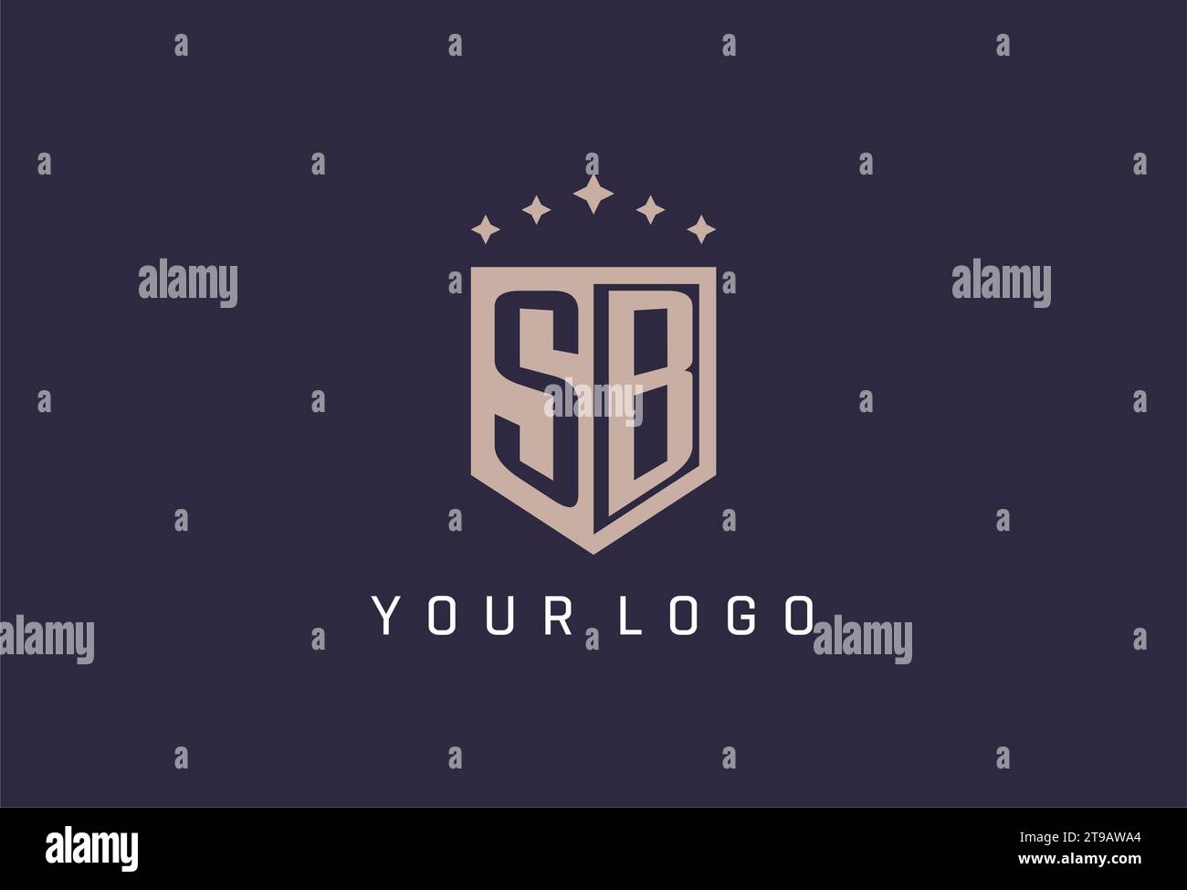 SB initial shield logo icon geometric style design inspiration Stock ...