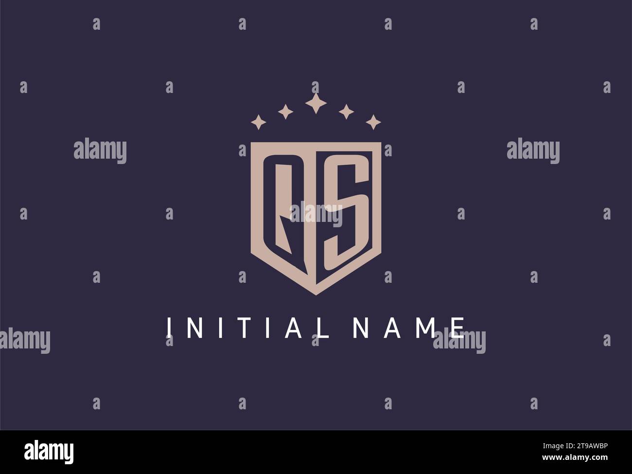 QS initial shield logo icon geometric style design inspiration Stock ...