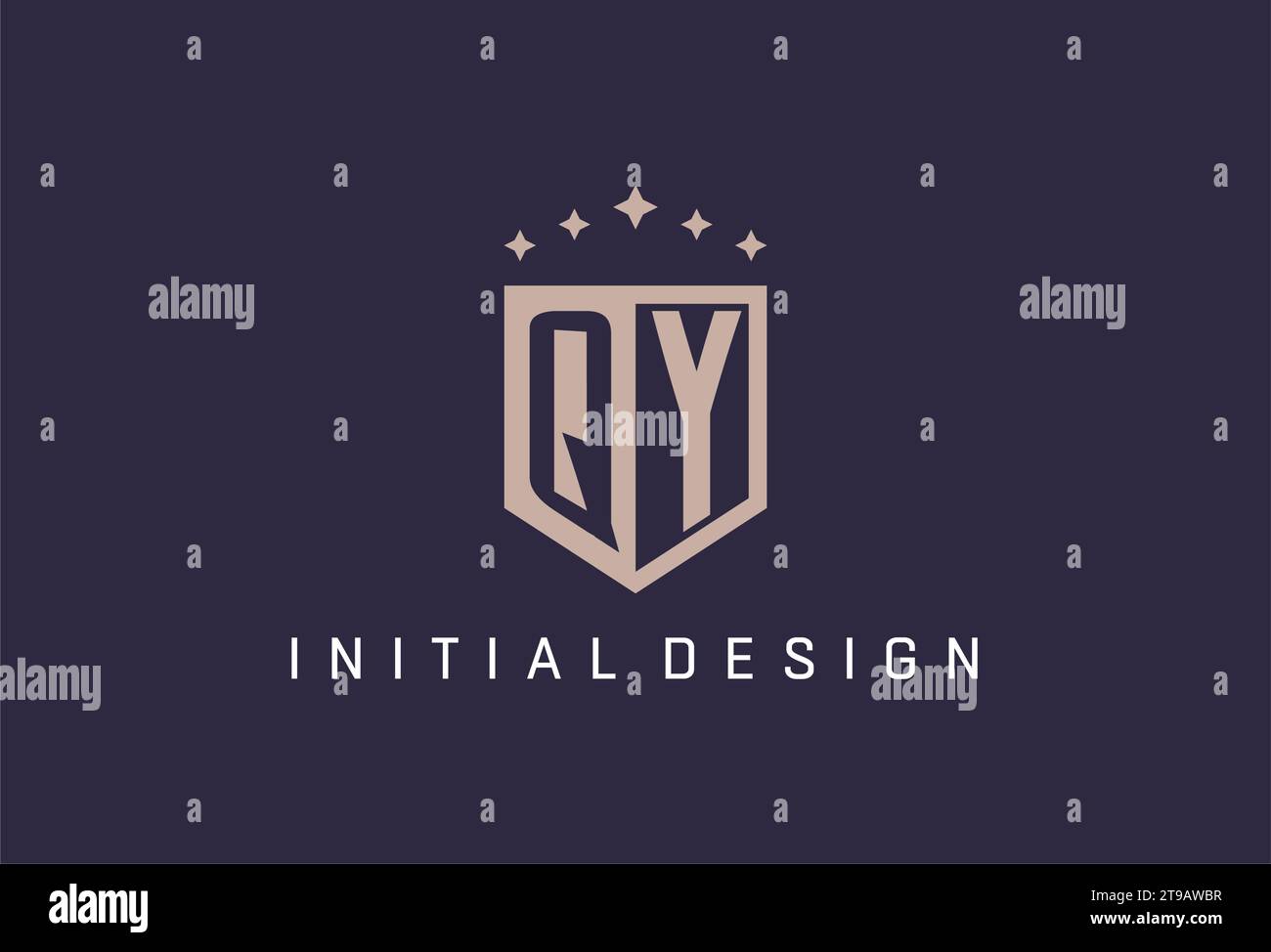 QY initial shield logo icon geometric style design inspiration Stock ...