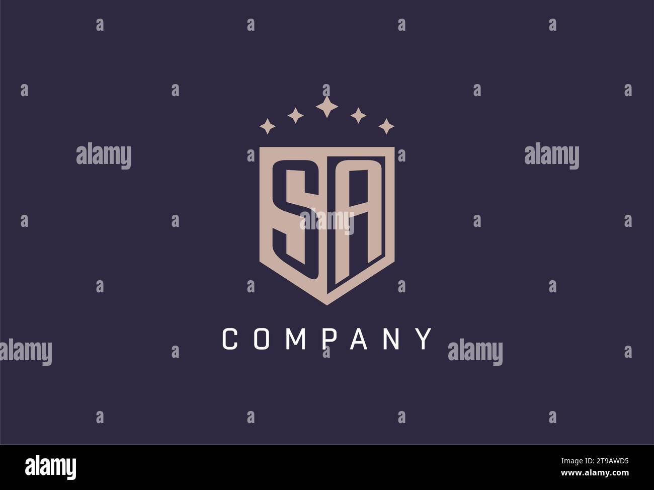 SA initial shield logo icon geometric style design inspiration Stock ...