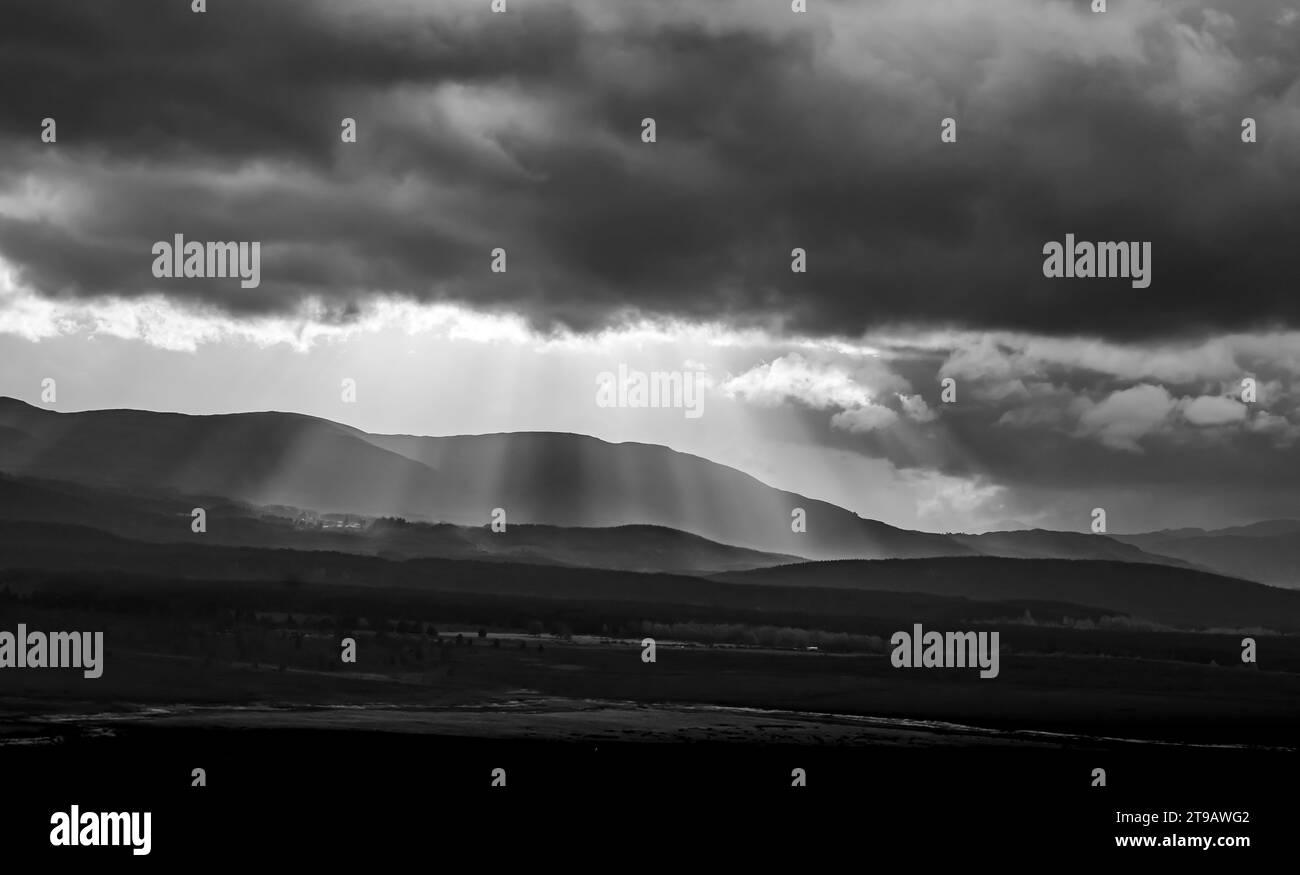 Late afternoon sunlight Black and White Stock Photos & Images - Alamy