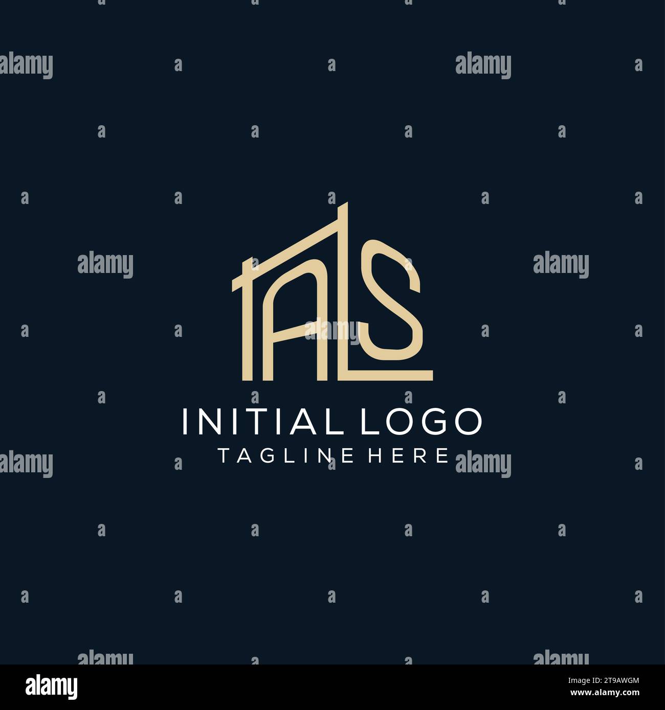 Initial AS logo, clean and modern architectural and construction logo ...