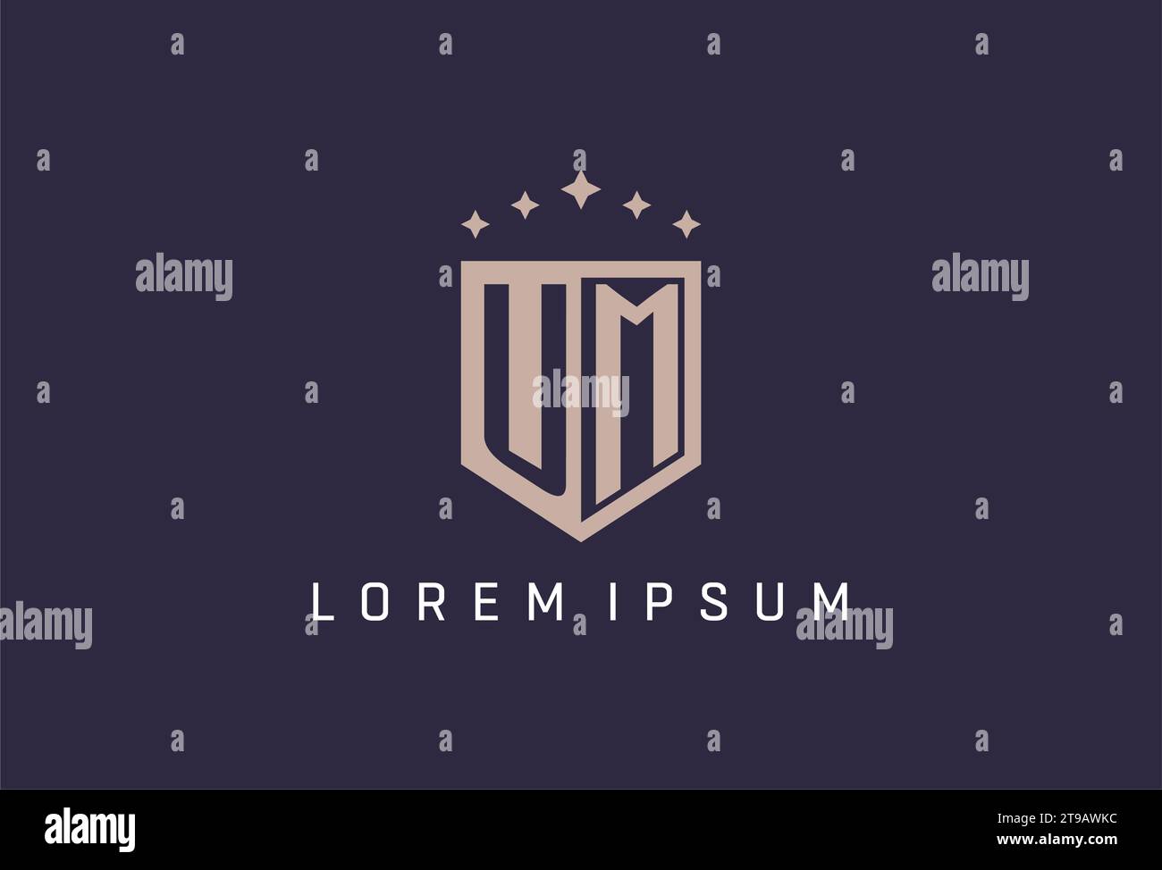 UM initial shield logo icon geometric style design inspiration Stock ...