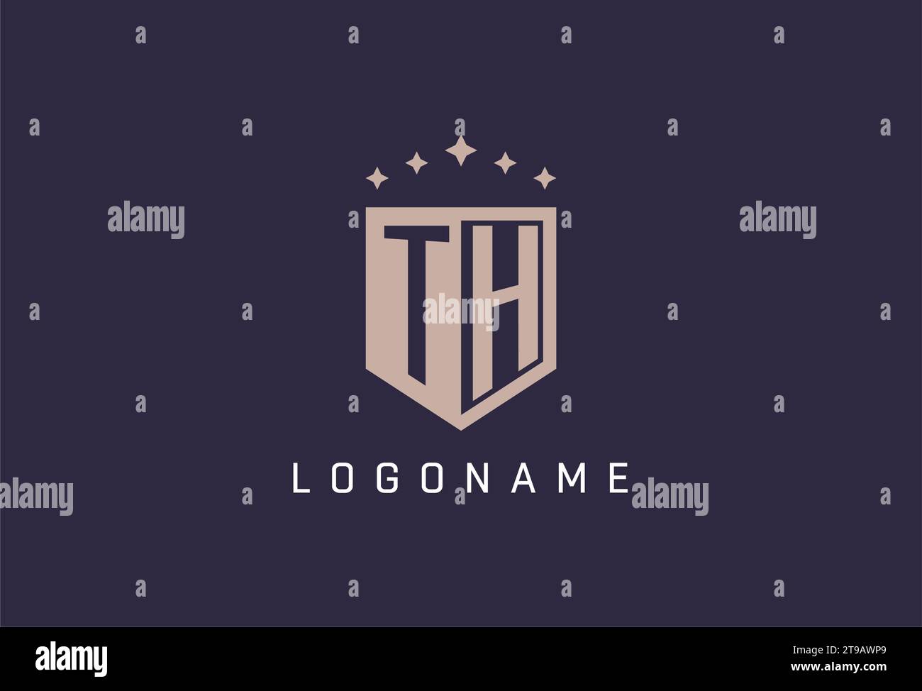 TH initial shield logo icon geometric style design inspiration Stock ...