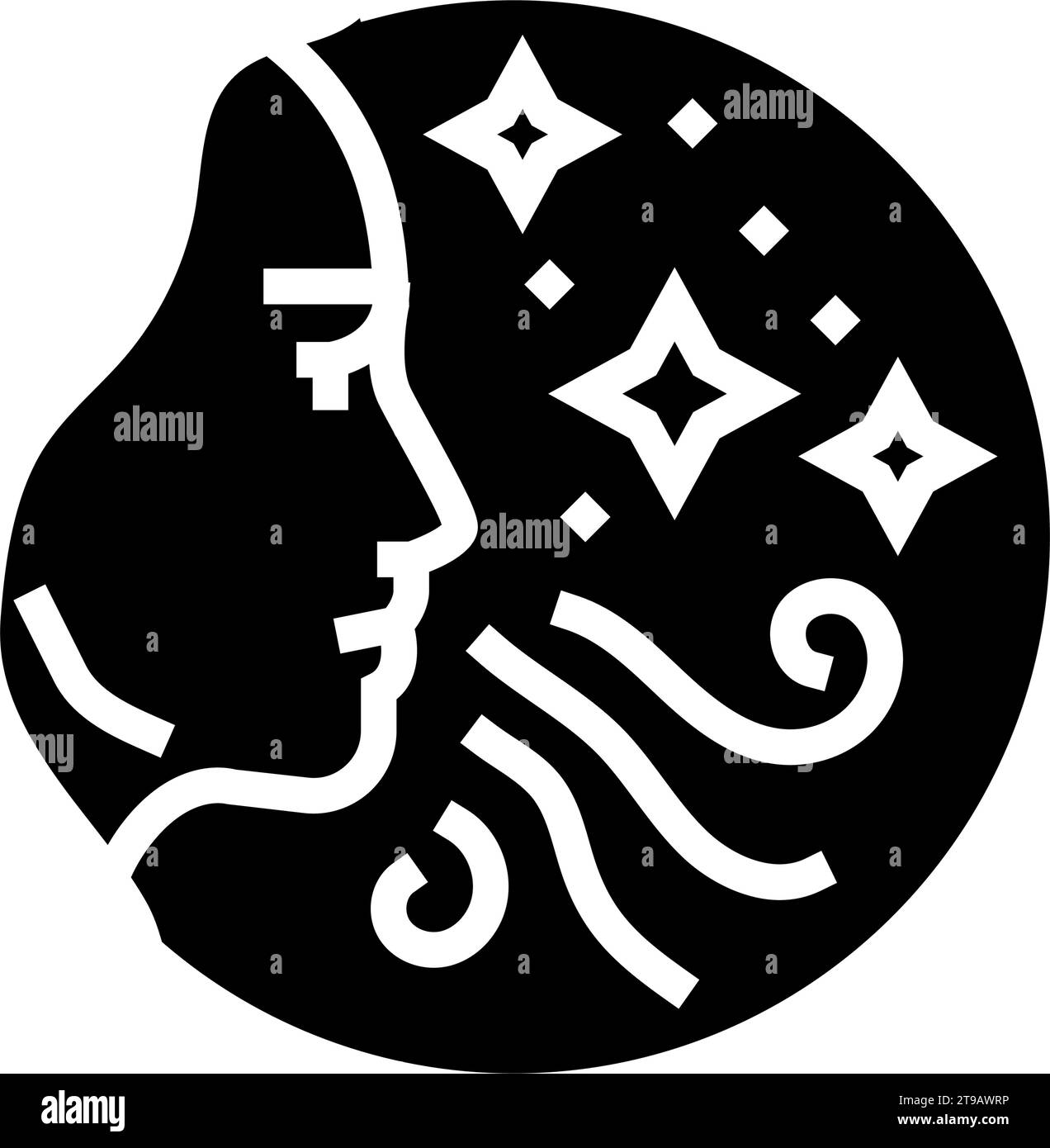 breathing exercises mental health glyph icon vector illustration Stock ...