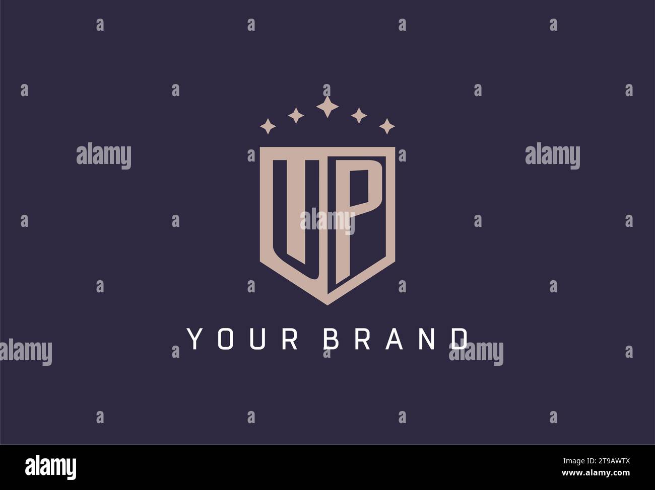UP initial shield logo icon geometric style design inspiration Stock ...
