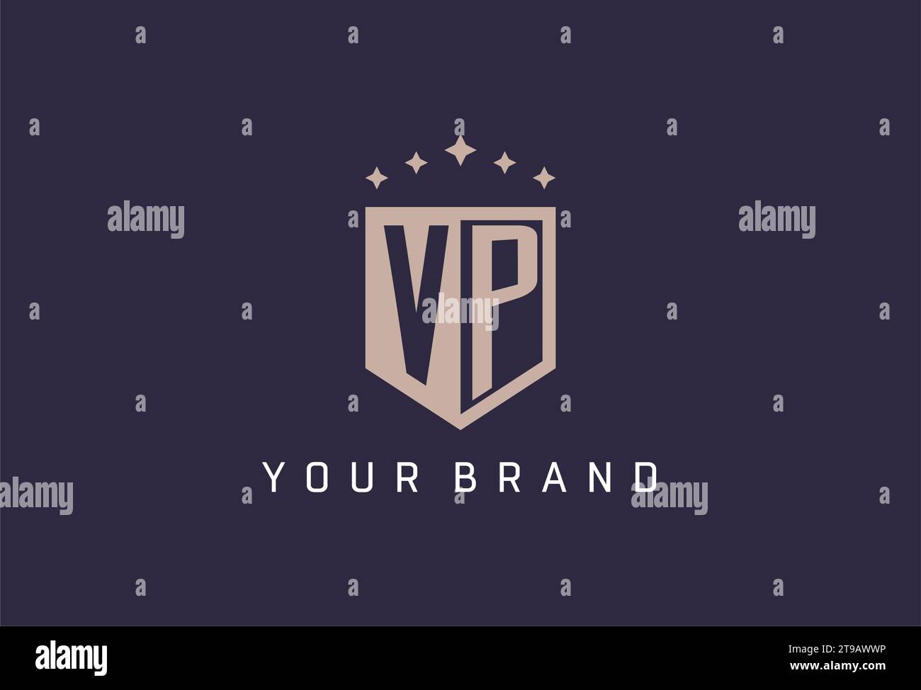 VP initial shield logo icon geometric style design inspiration Stock ...