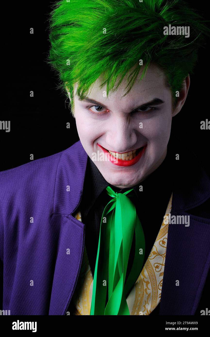 Portrait of person dressed as a comic book character. at a comic book ...