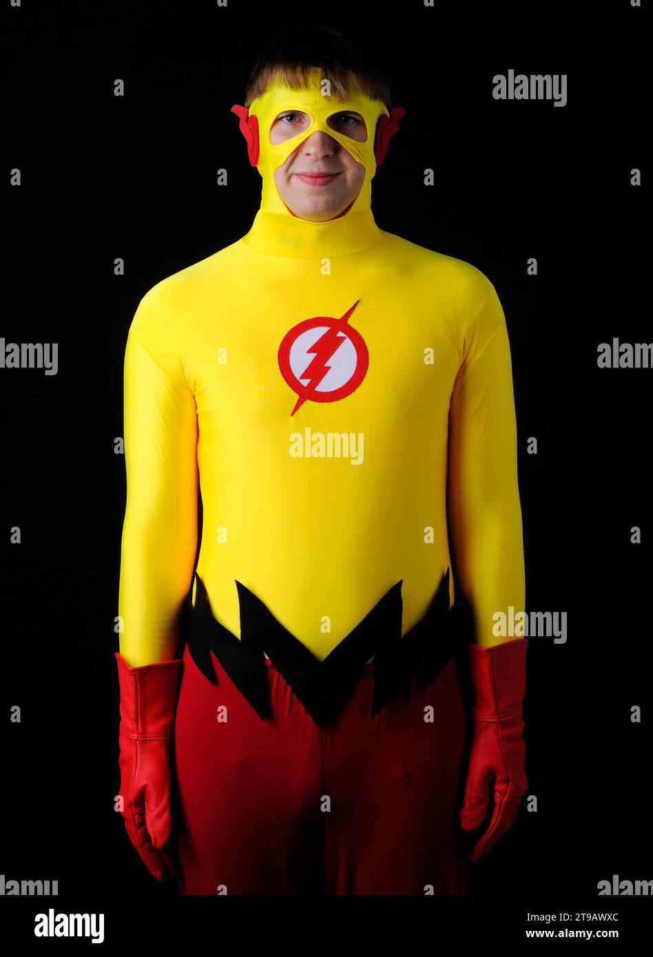 Portrait Of Person Dressed As A Comic Book Character At A Comic Book Convention In New York 