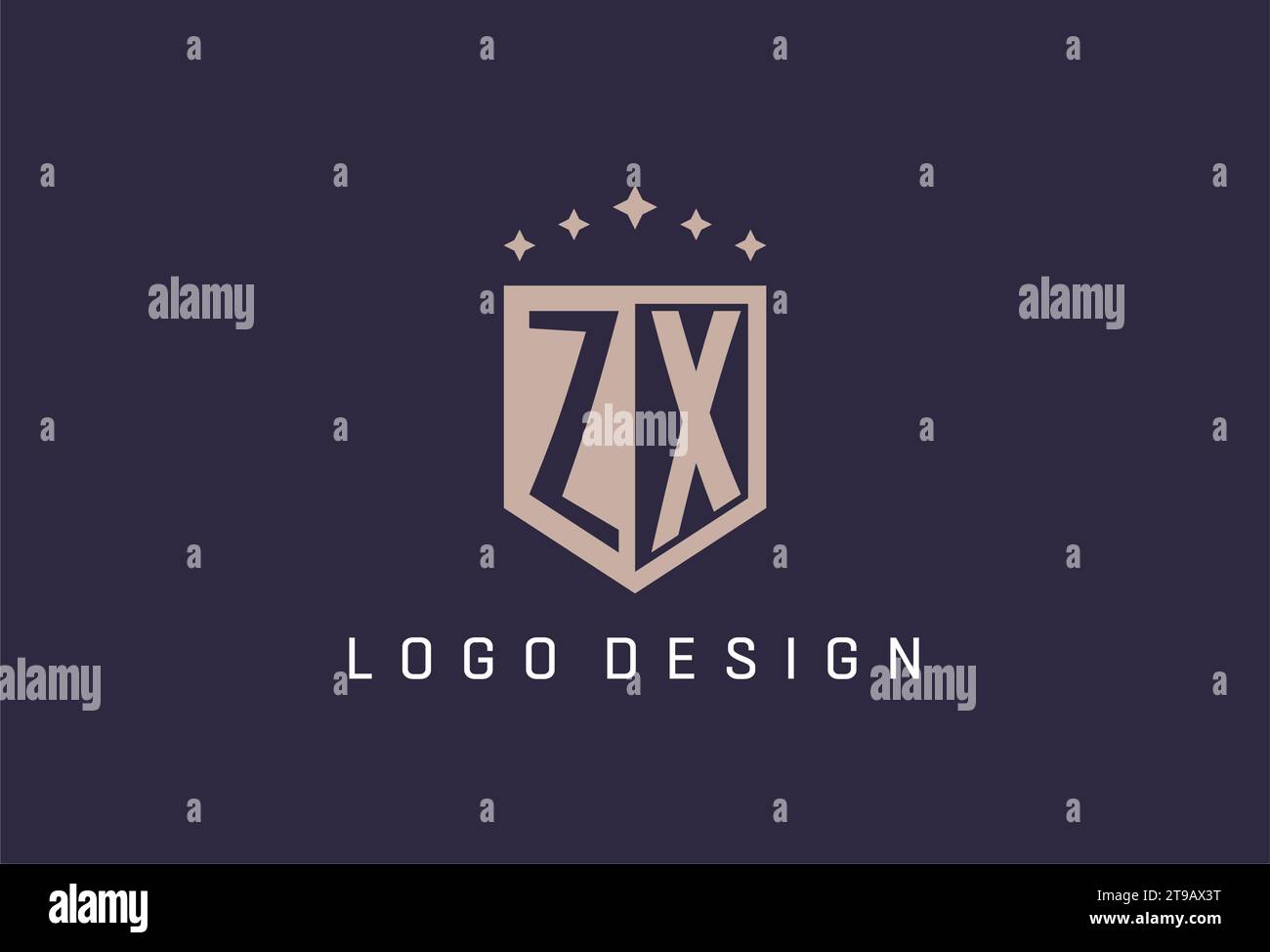 ZX initial shield logo icon geometric style design inspiration Stock Vector Image & Art - Alamy