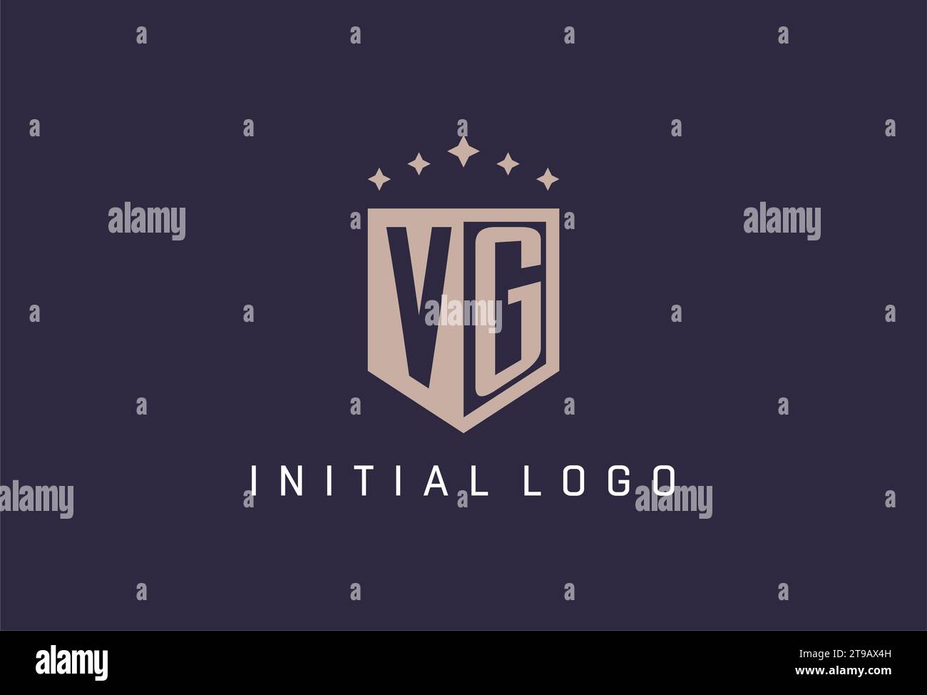 VG initial shield logo icon geometric style design inspiration Stock ...