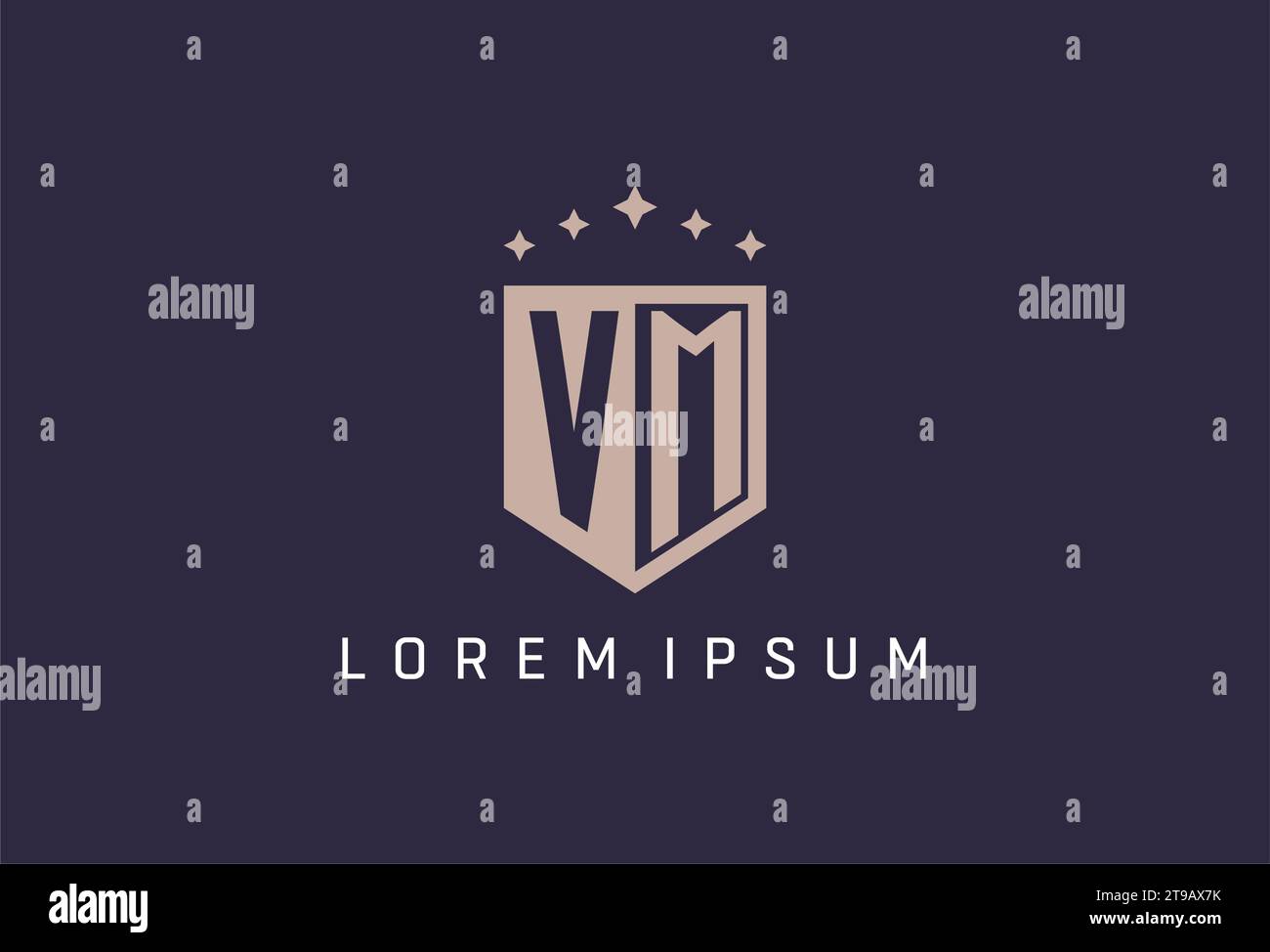 VM initial shield logo icon geometric style design inspiration Stock ...