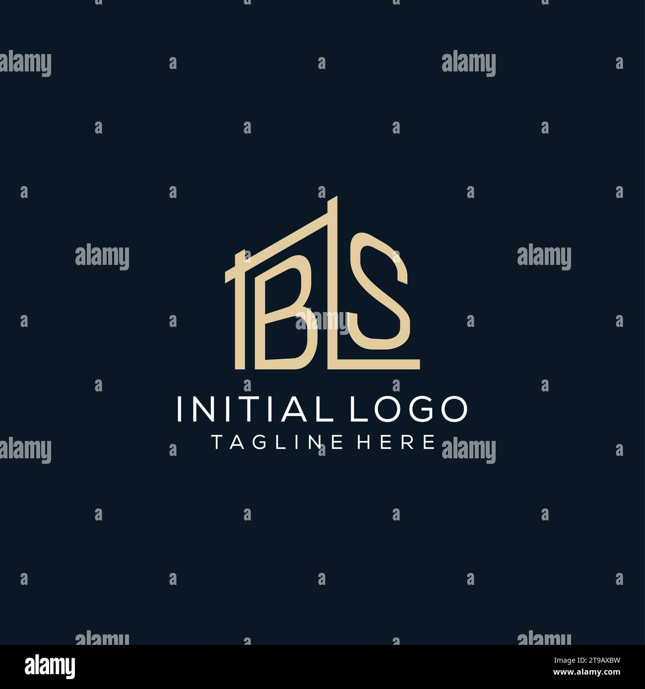 Initial BS logo, clean and modern architectural and construction logo ...
