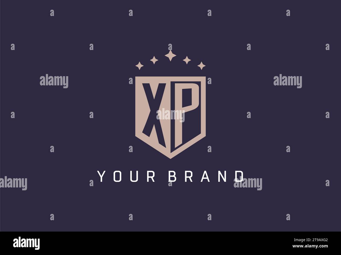 XP initial shield logo icon geometric style design inspiration Stock ...