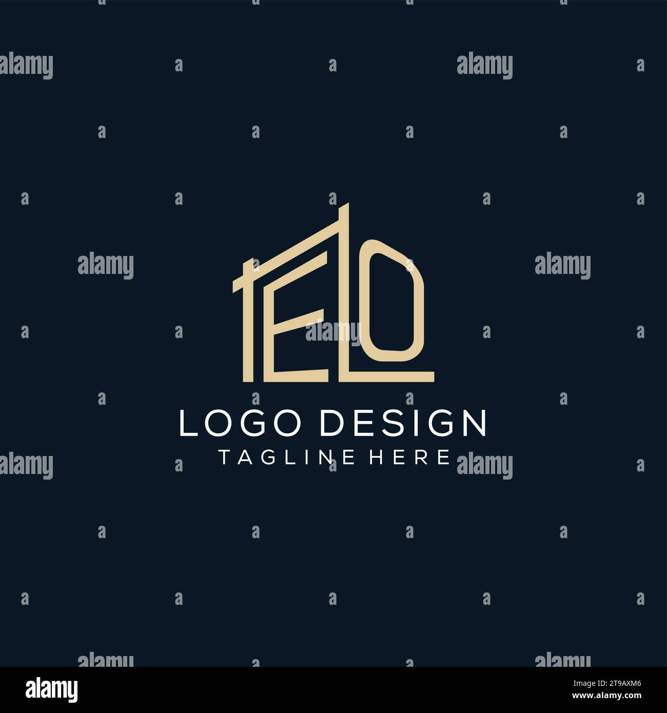Initial EO logo, clean and modern architectural and construction logo design vector graphic ...