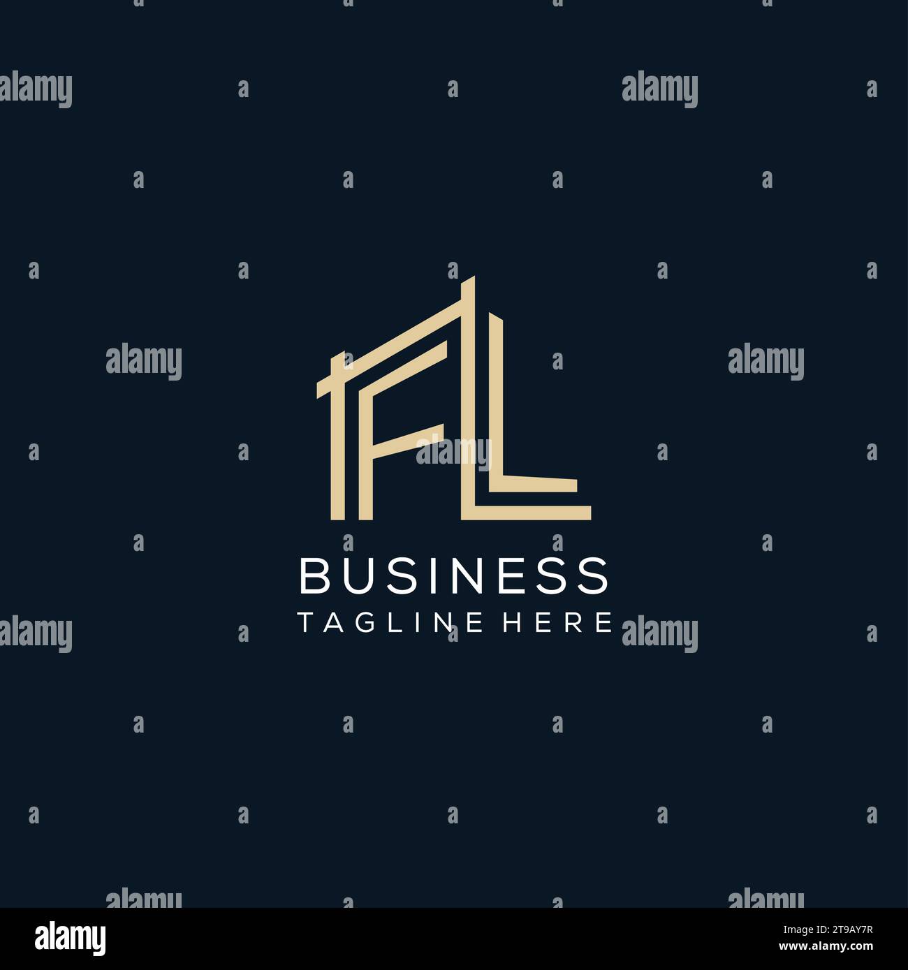 Initial FL logo, clean and modern architectural and construction logo ...