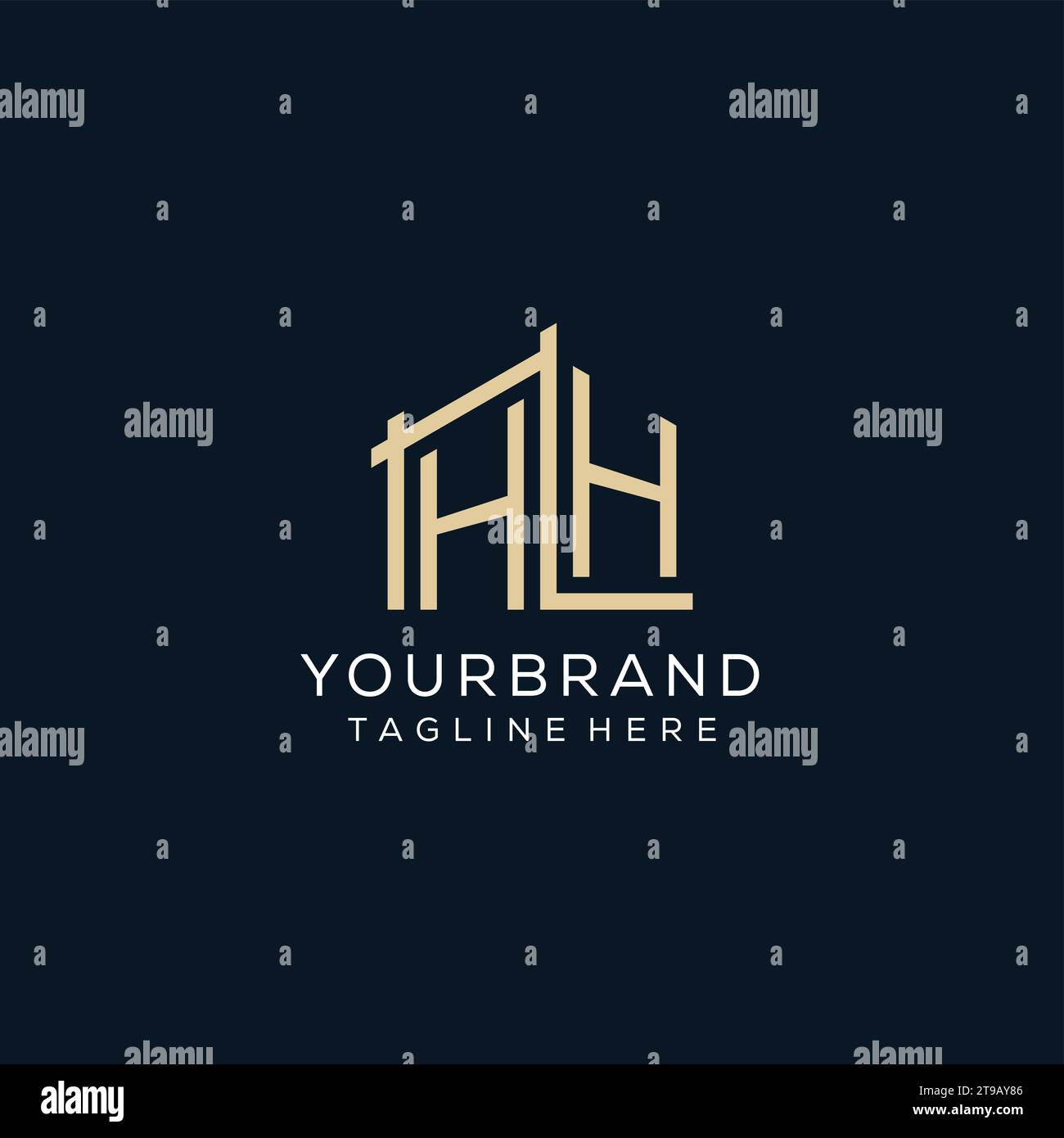 Hh real estate logo Stock Vector Images - Alamy