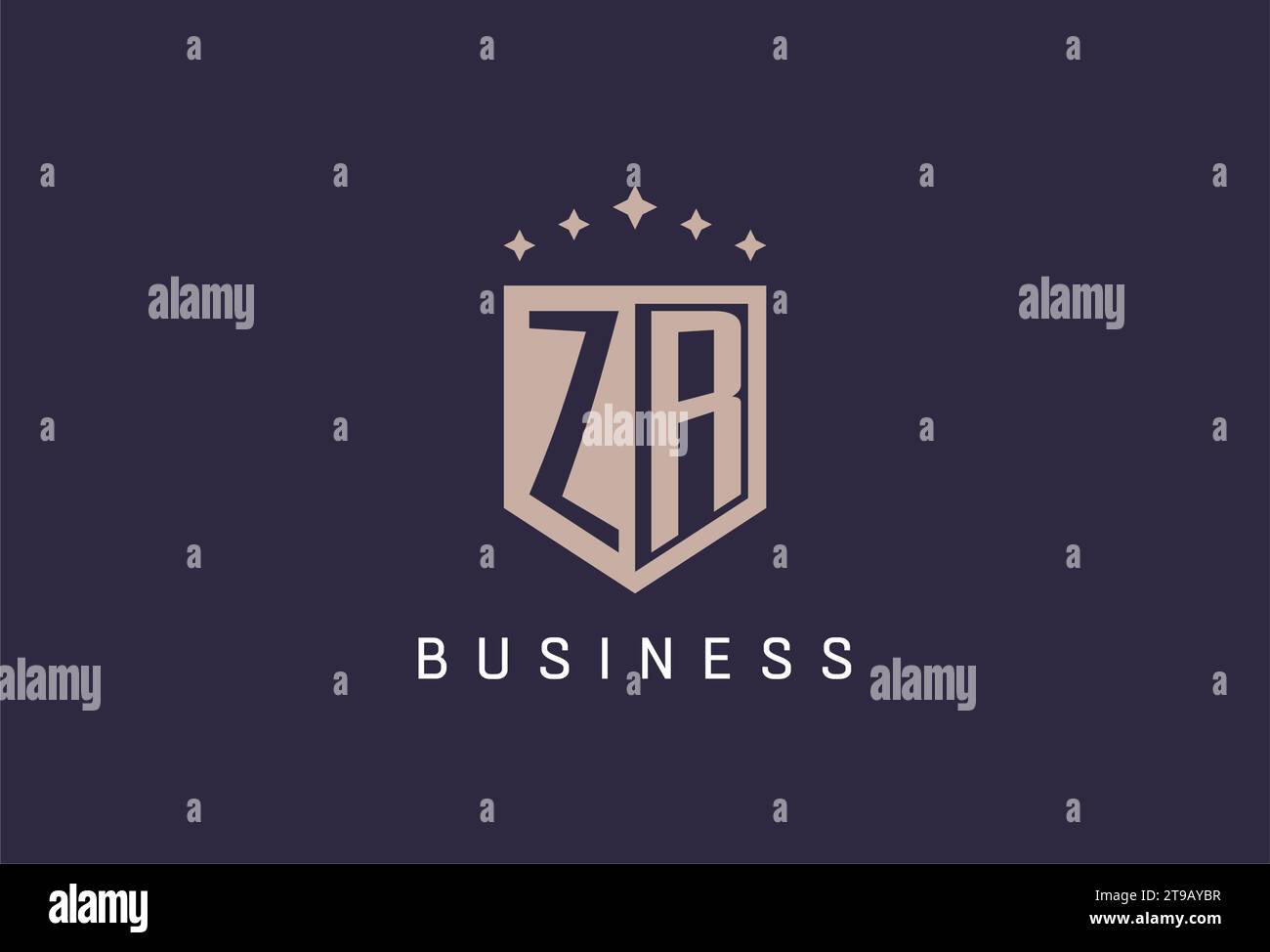 ZR initial shield logo icon geometric style design inspiration Stock ...
