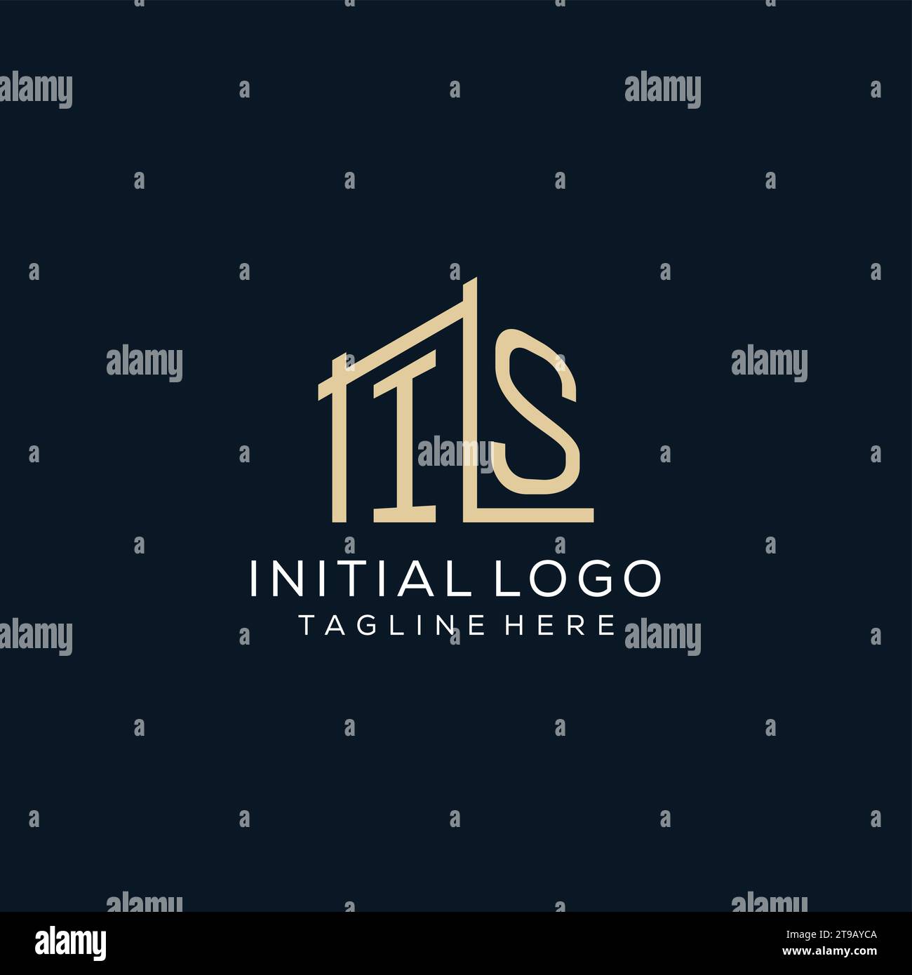 Initial IS logo, clean and modern architectural and construction logo ...