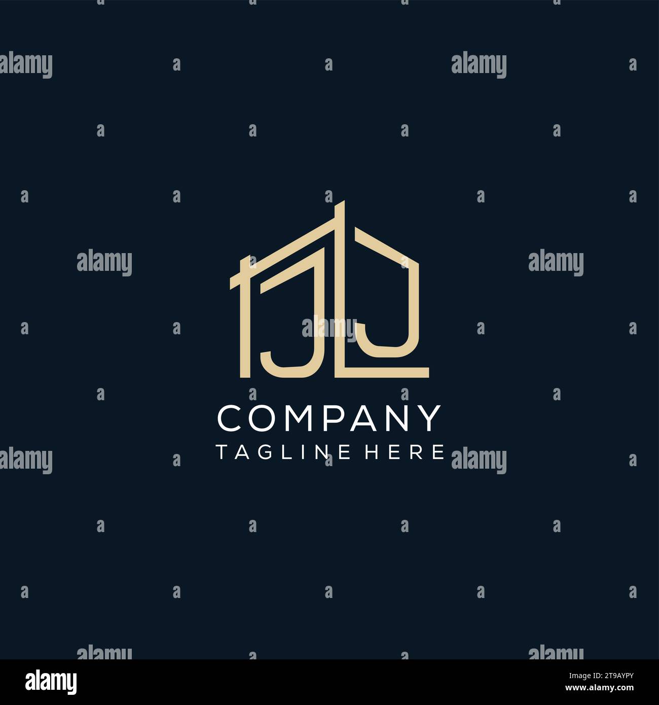 Initial JJ logo, clean and modern architectural and construction logo design vector graphic ...