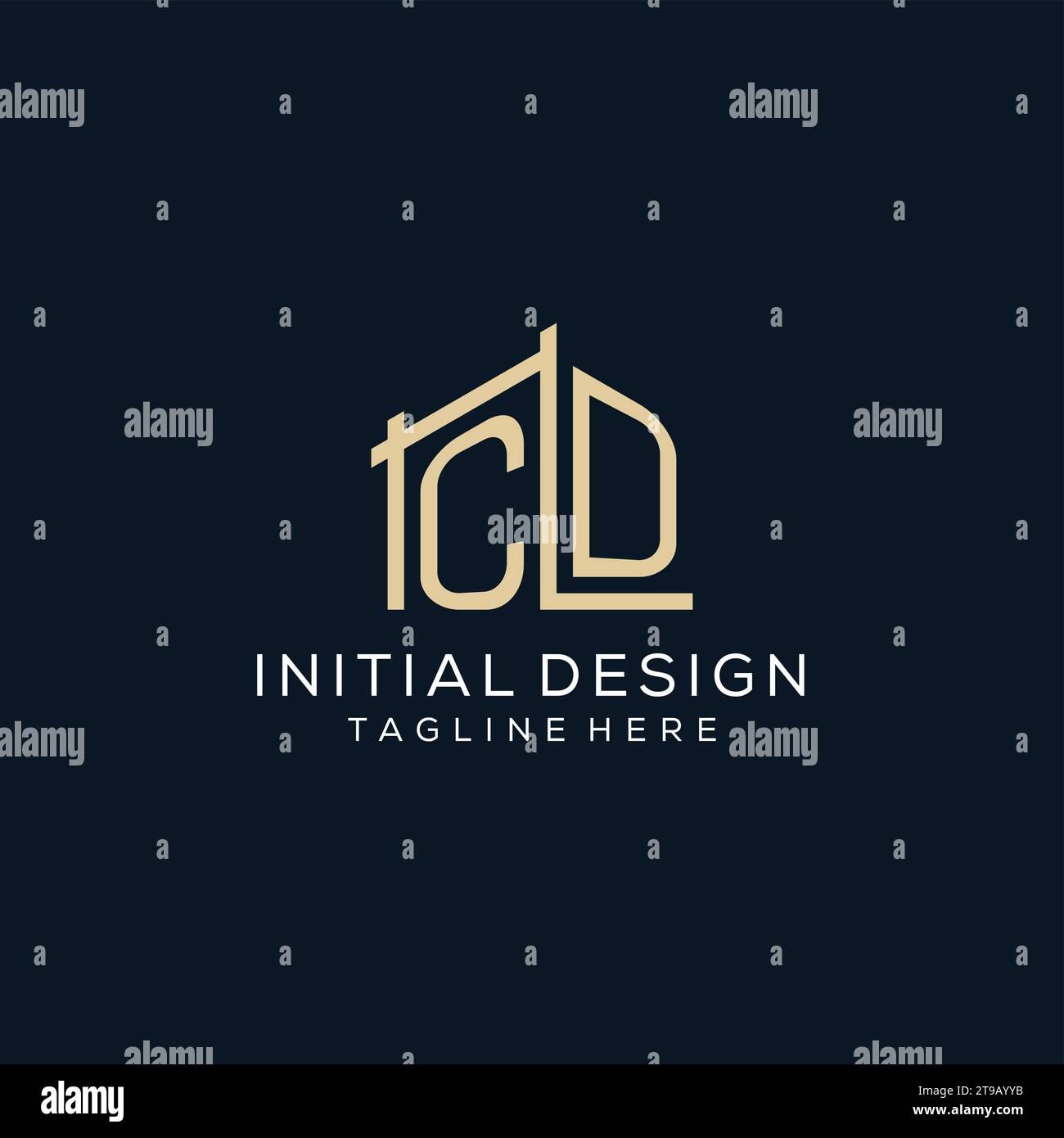 Initial CD logo, clean and modern architectural and construction logo ...