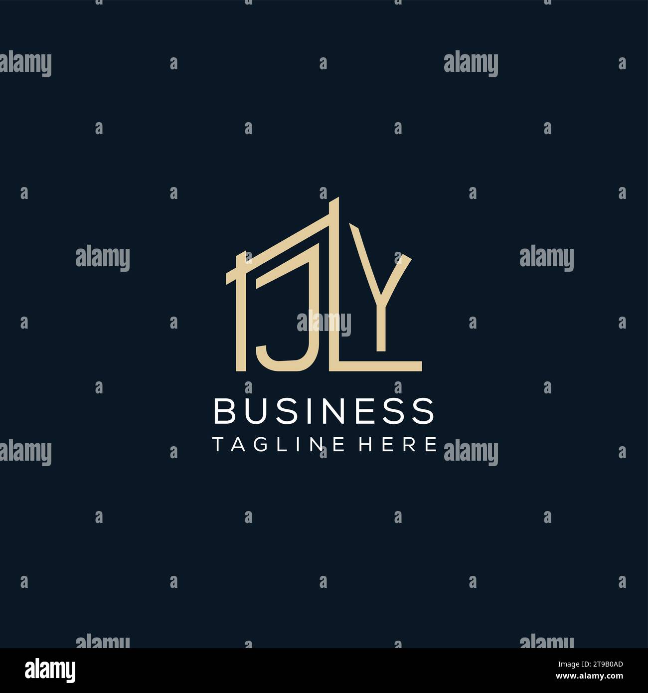 Initial JY logo, clean and modern architectural and construction logo ...