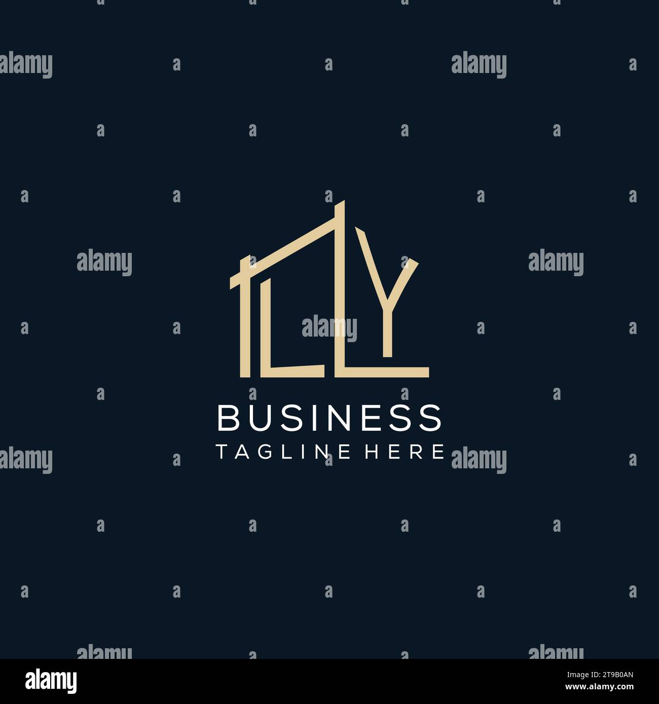 Initial LY logo, clean and modern architectural and construction logo design vector graphic ...