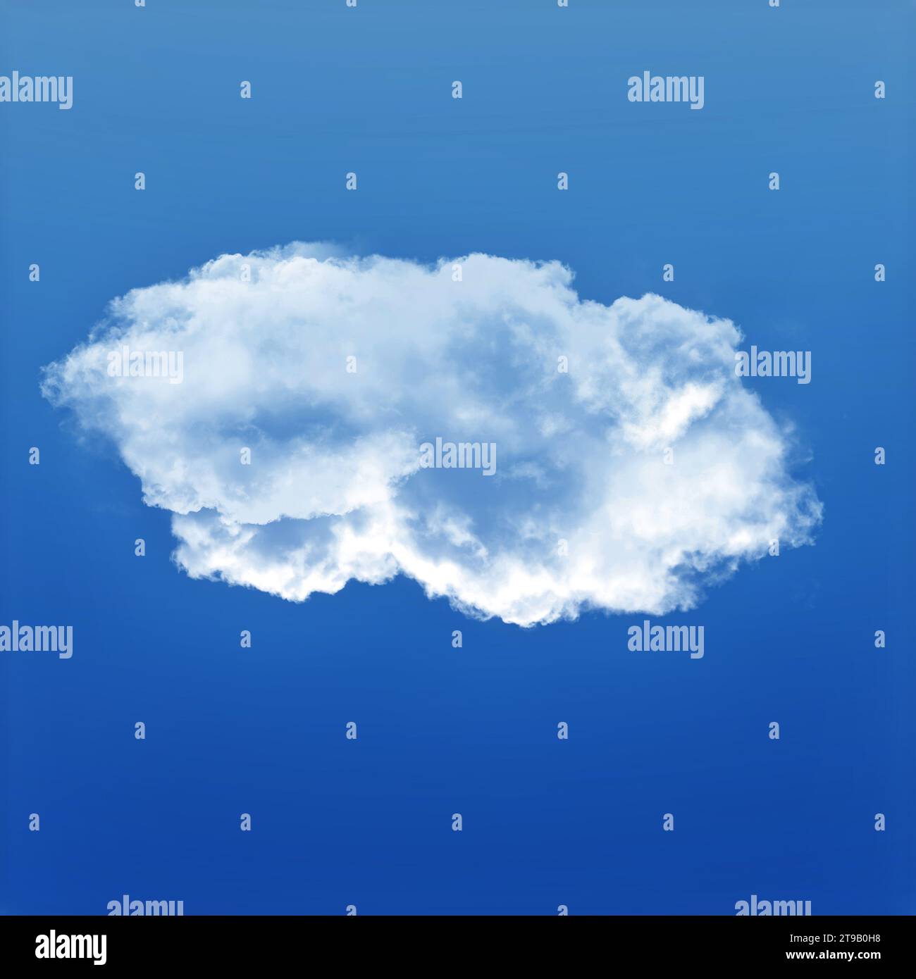 Cloud isolated over blue sky background 3D illustration, realistic ...