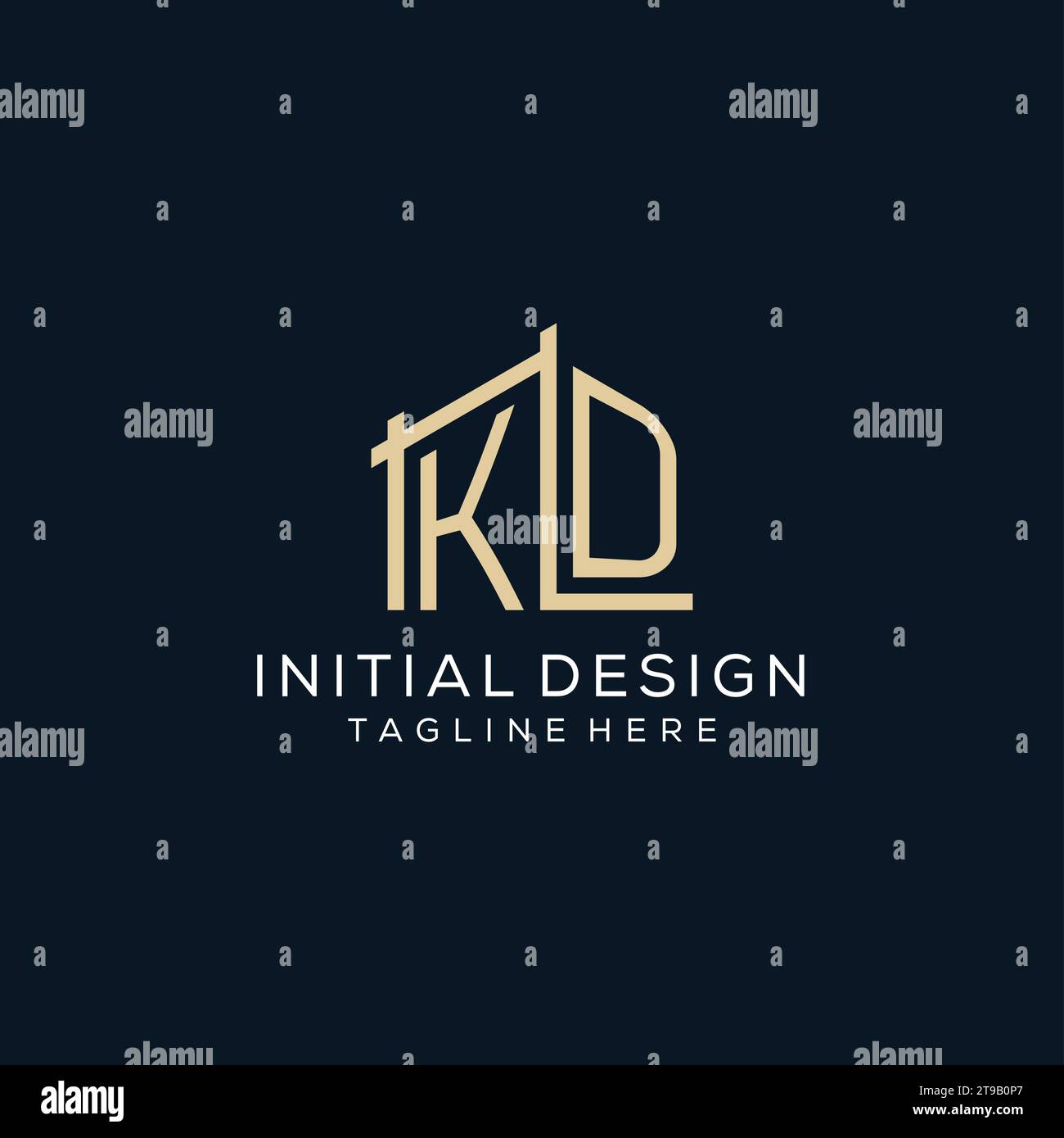 Initial KD logo, clean and modern architectural and construction logo design vector graphic ...