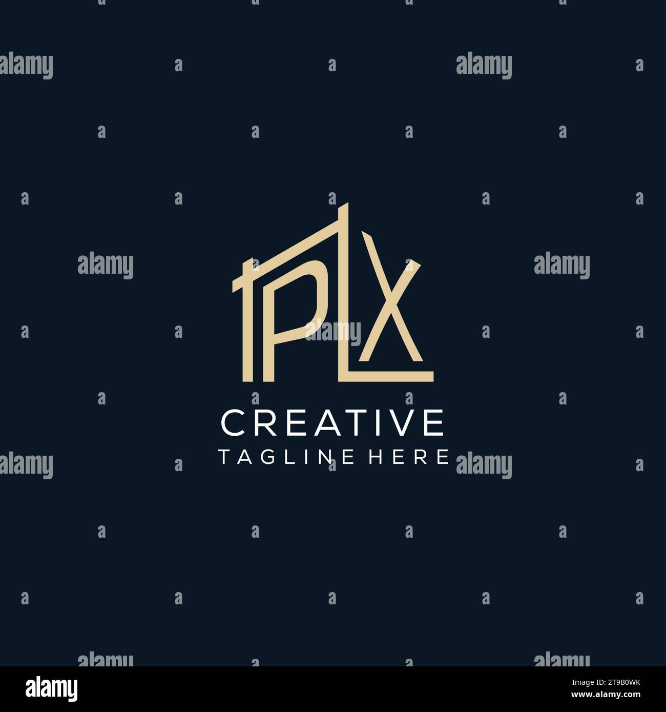 Initial PX logo, clean and modern architectural and construction logo ...