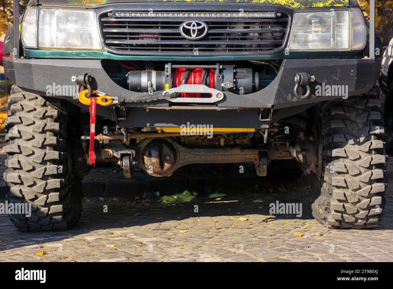 uzhgorod, ukraine - 31 oct 2021: toyota land-cruiser off-road prepared ...
