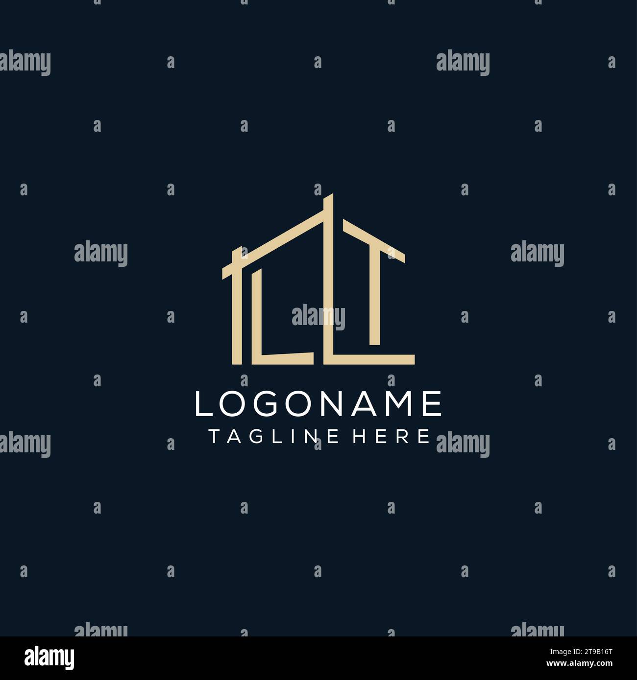 Initial LT logo, clean and modern architectural and construction logo ...