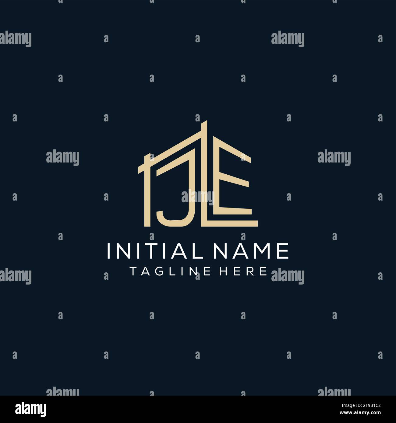 Initial JE logo, clean and modern architectural and construction logo design vector graphic ...
