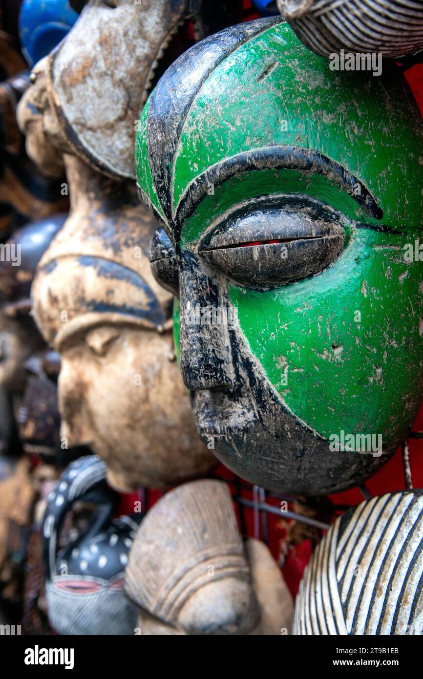 African masks hi-res stock photography and images - Alamy