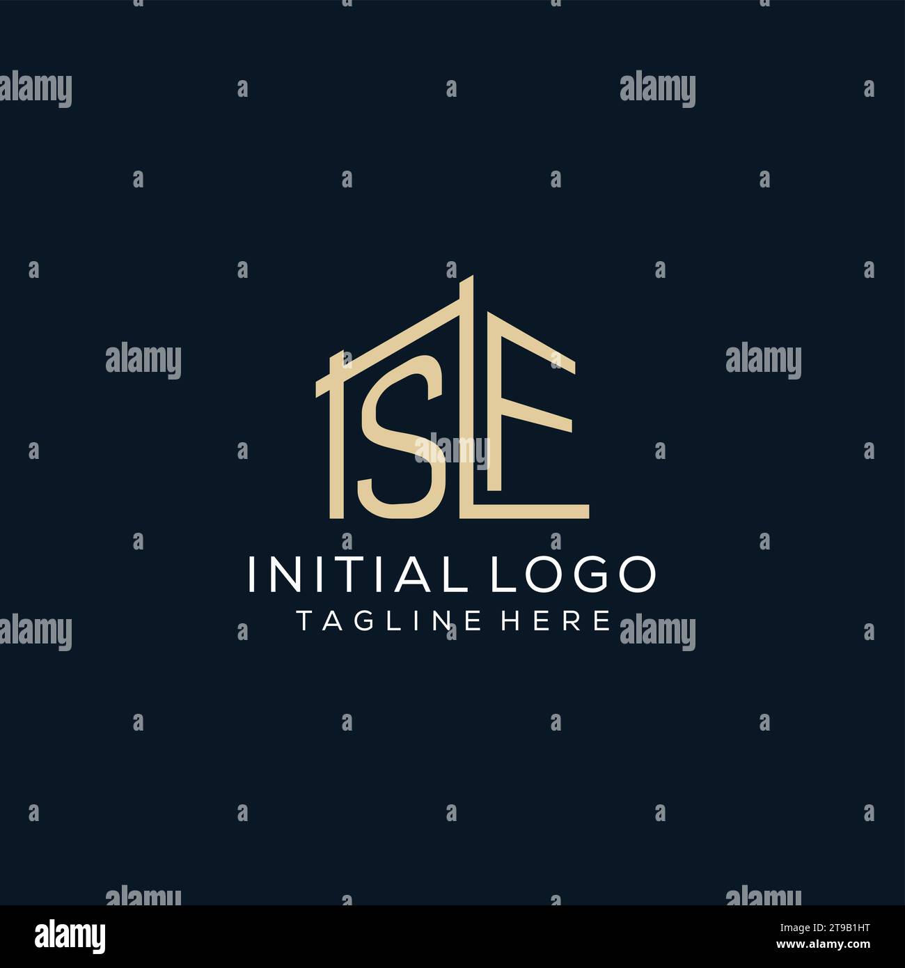 Initial SF logo, clean and modern architectural and construction logo ...