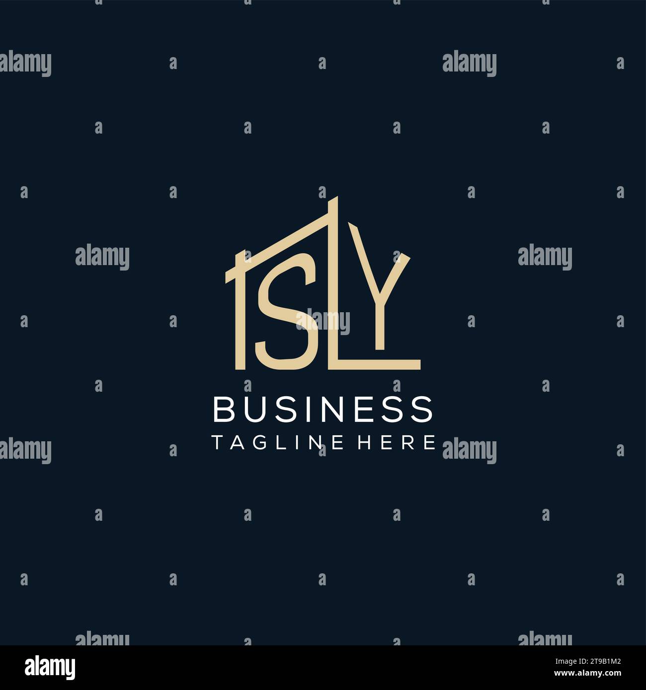 Initial SY logo, clean and modern architectural and construction logo ...