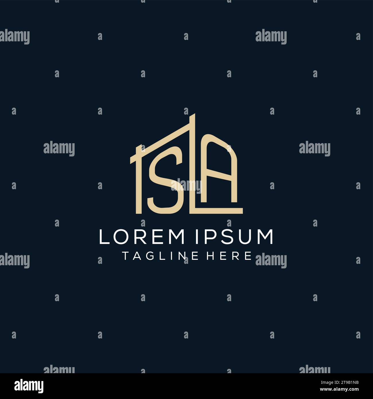 Initial SA logo, clean and modern architectural and construction logo ...