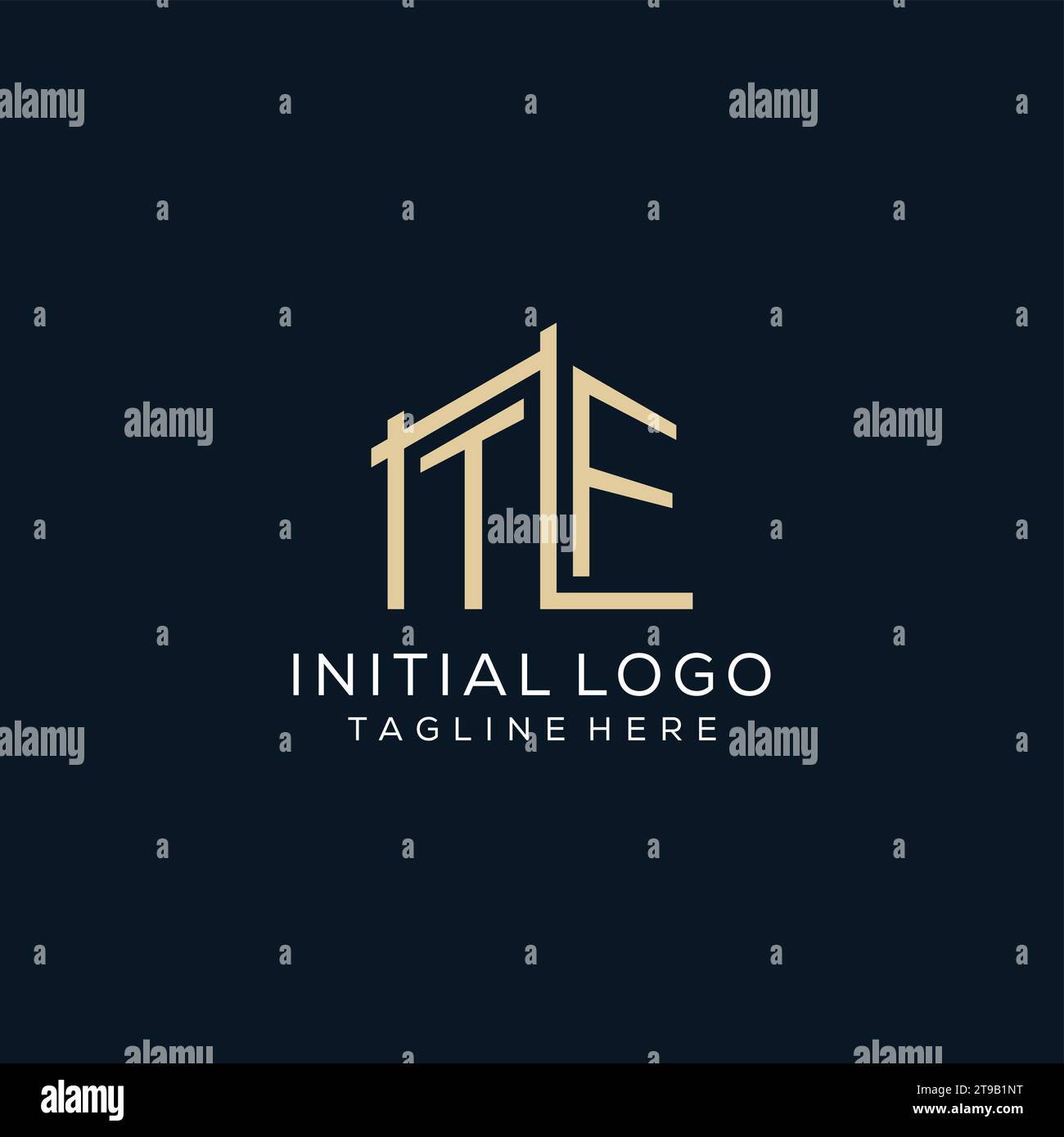 Initial TF logo, clean and modern architectural and construction logo ...