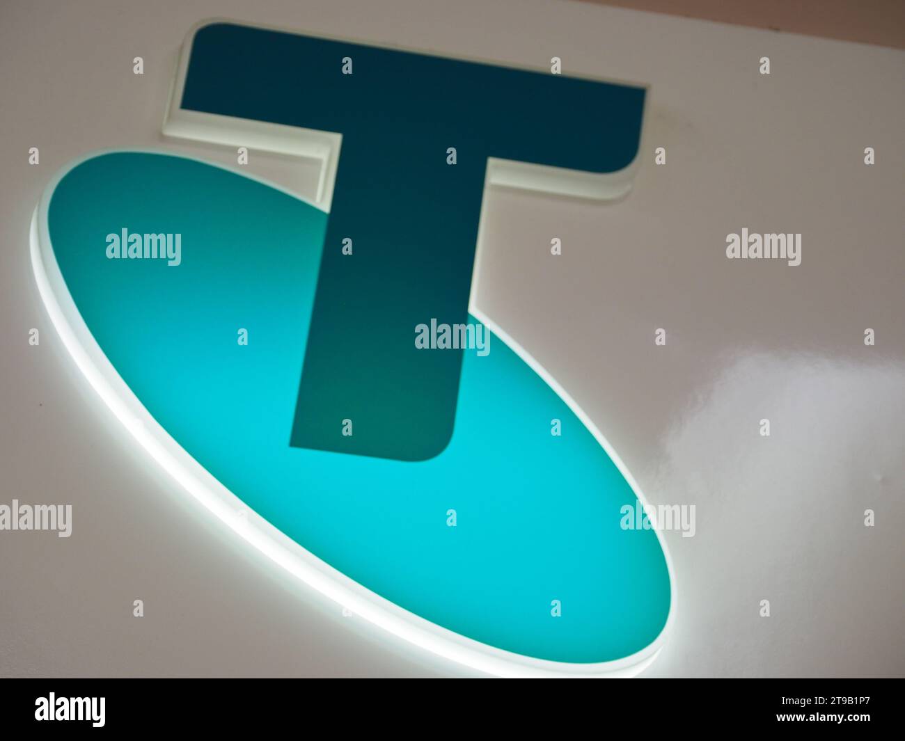 Australia, Canberra, 16 November 2023. Telstra sign and Stock Photo - Alamy