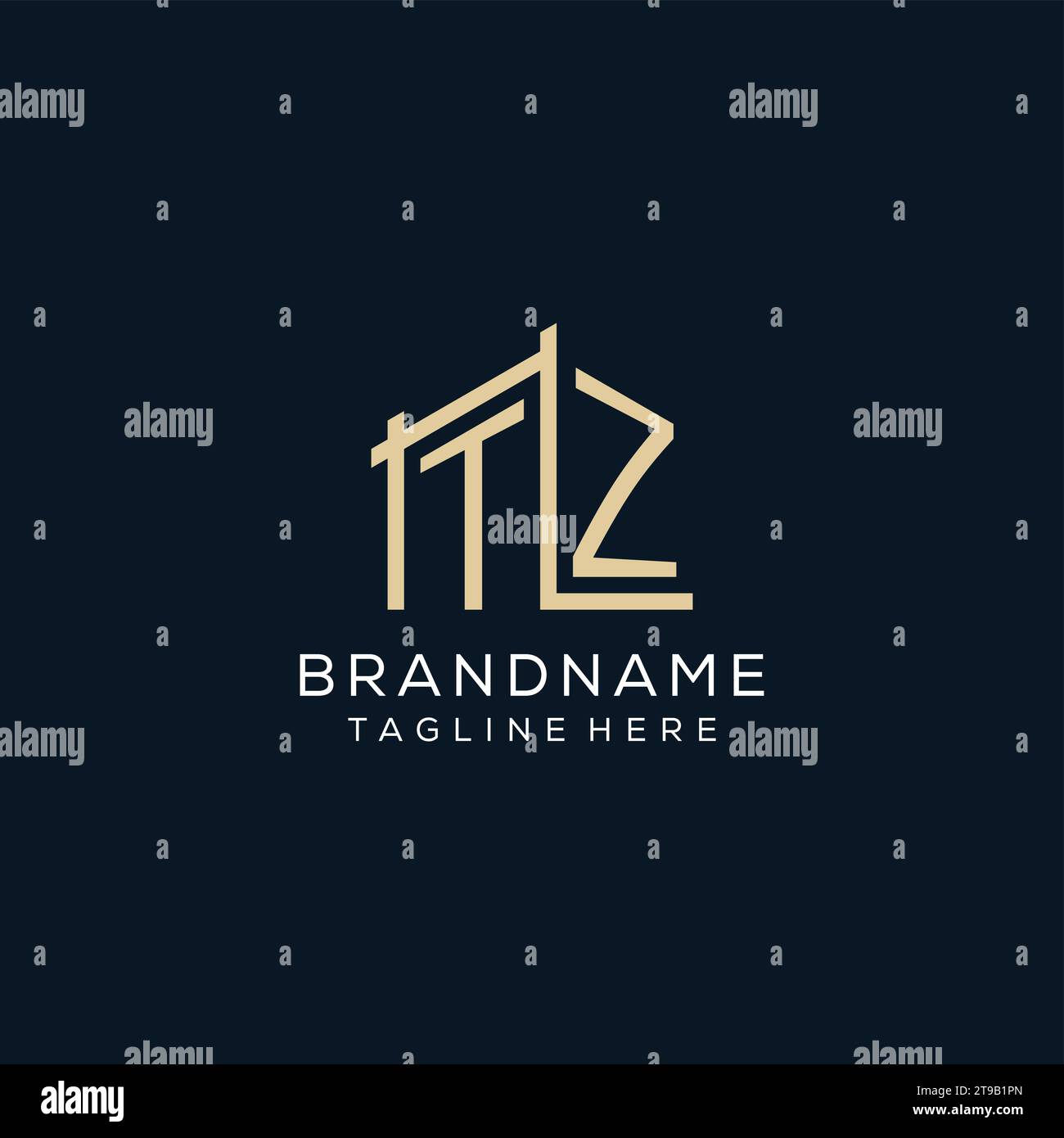 Initial TZ logo, clean and modern architectural and construction logo design vector graphic ...