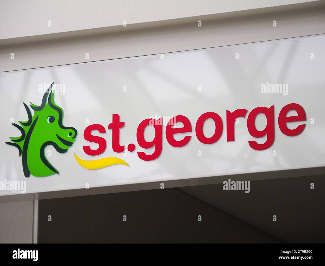 Australia, Canberra, 16 November 2023. St. George Bank sign and logo ...
