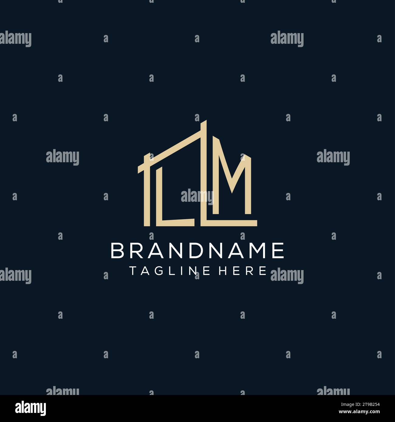 Initial LM logo, clean and modern architectural and construction logo design vector graphic ...