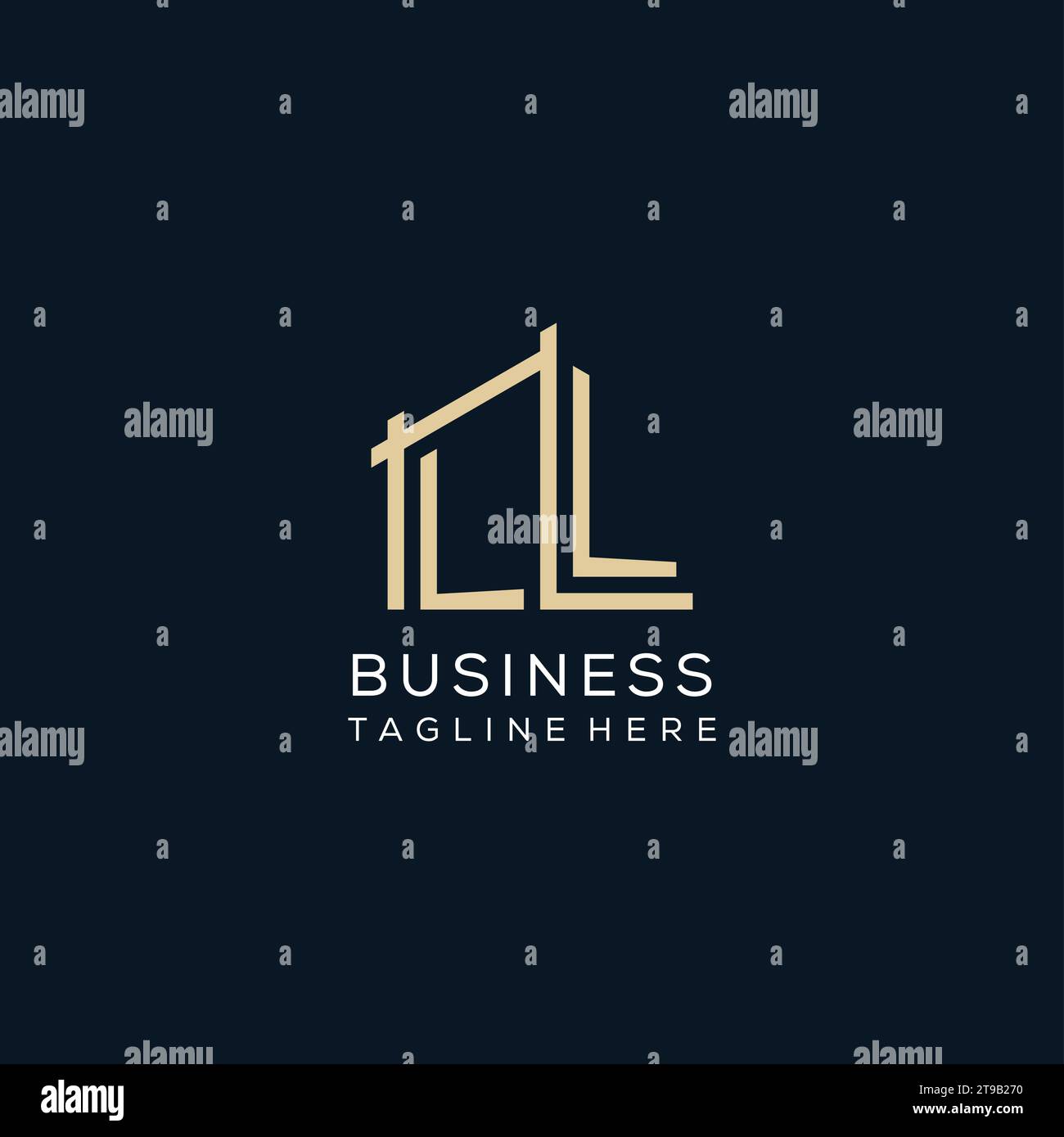 Initial LL logo, clean and modern architectural and construction logo ...