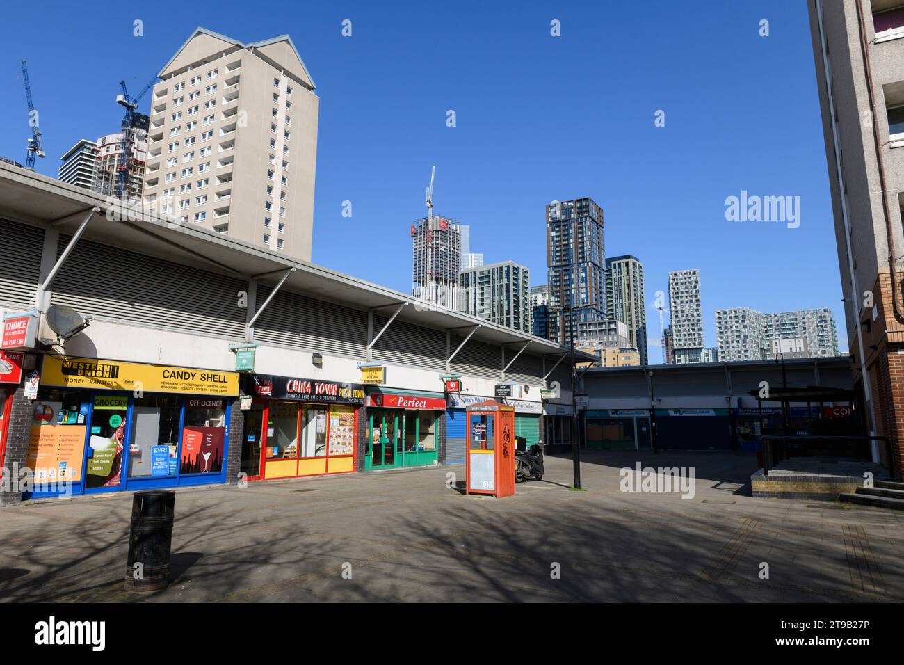 Barkantine Estate Quarterdeck Shopping Centre stands in contrast to the ...