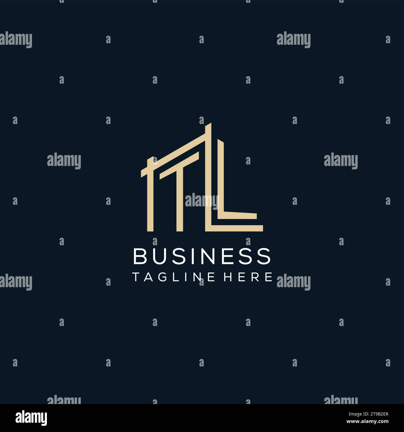 Initial TL logo, clean and modern architectural and construction logo ...